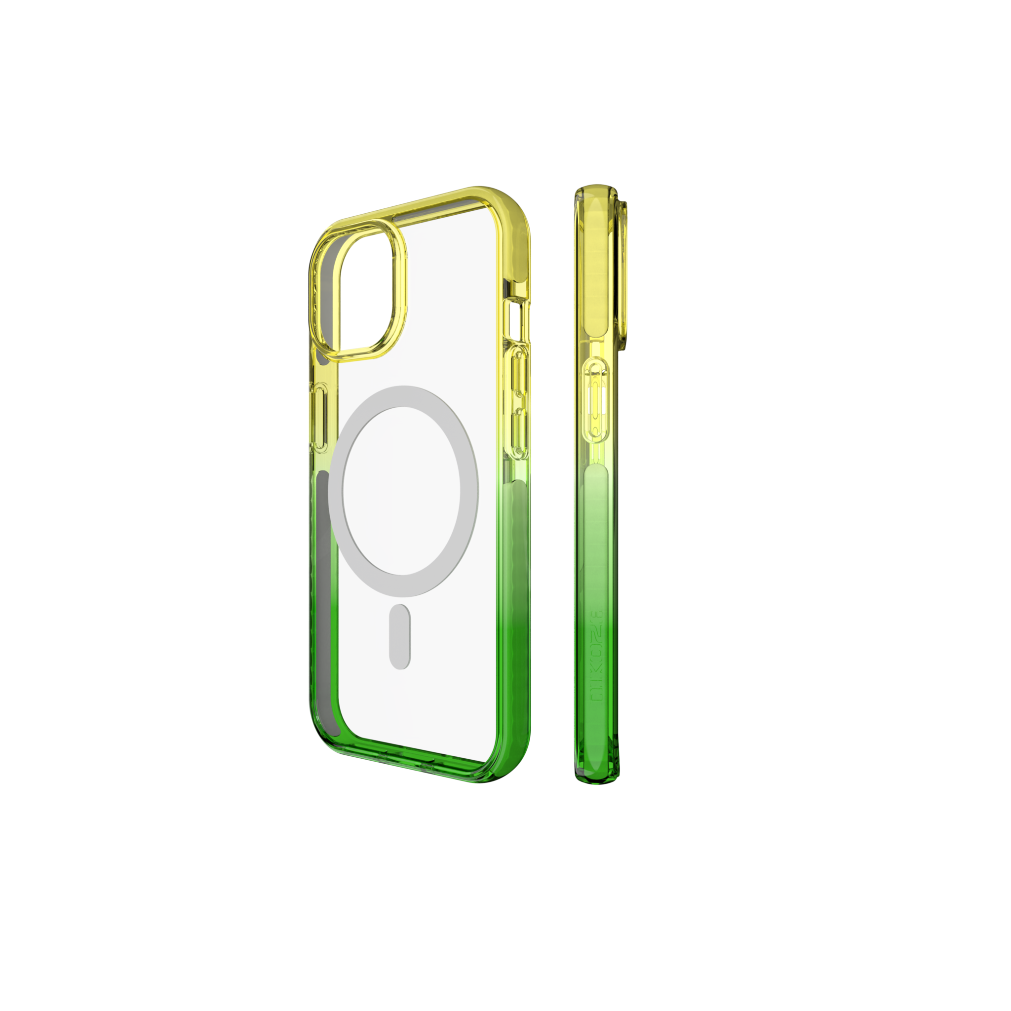 Nikoza Gradient Impact Case iPhone 15 Yellow - Green - Phone2Cover