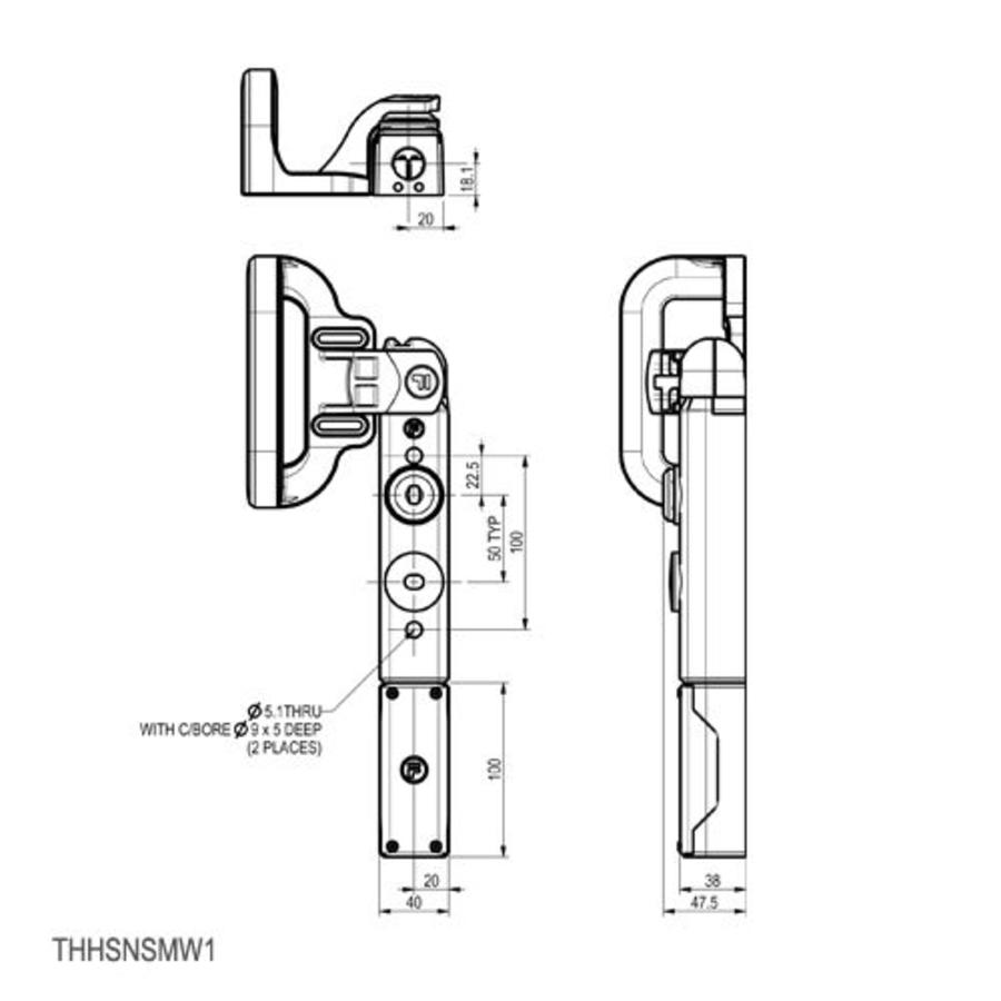 Handle operated safety interlock switch with personal safety key ...