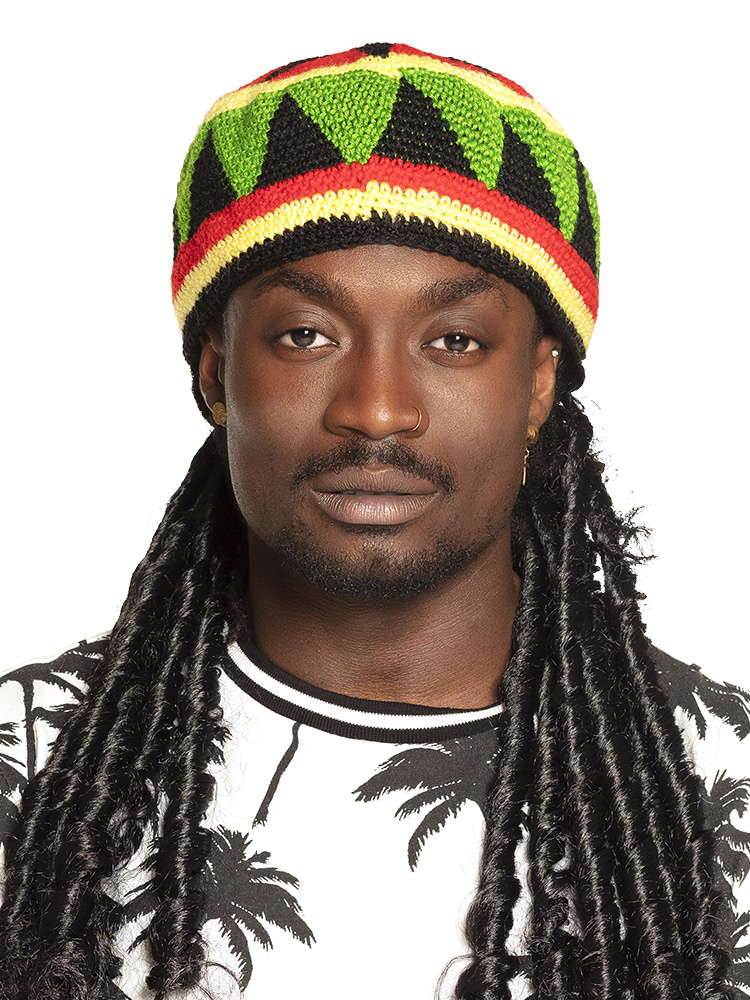 Rasta muts met dreadlocks rasta haar - Partycorner.nl