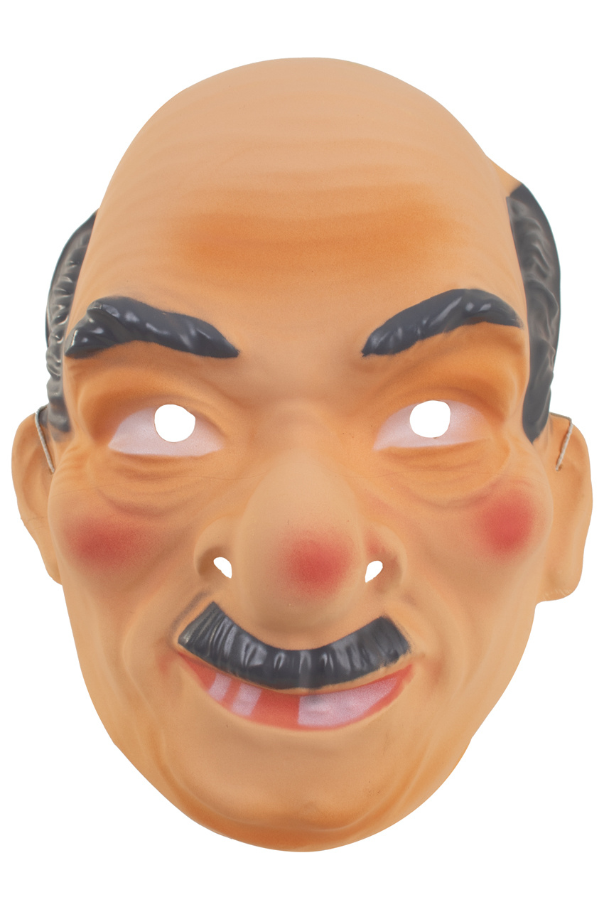 Plastic opa masker zonder tand - Partycorner.nl