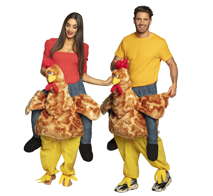 Instap kip kostuum volwassenen - Partycorner.nl