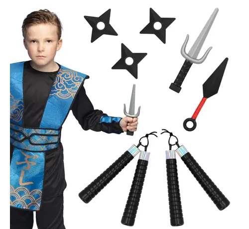 7 Ninja wapens set voor kinderen - Partycorner.nl