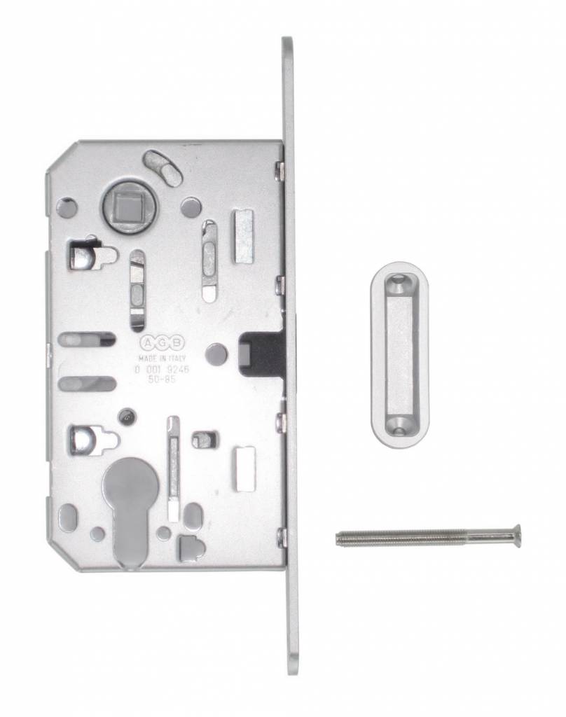 Magneetslot agb 22mm rvs look cilinder 85mm | Deurklinkenshop
