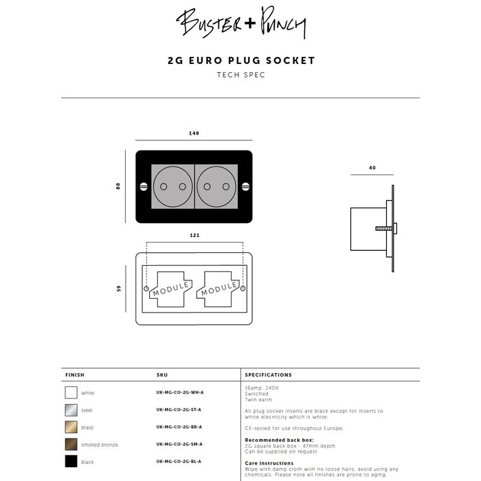 Douilles design en laiton de Buster+Punch | Deurklinkenshop ...