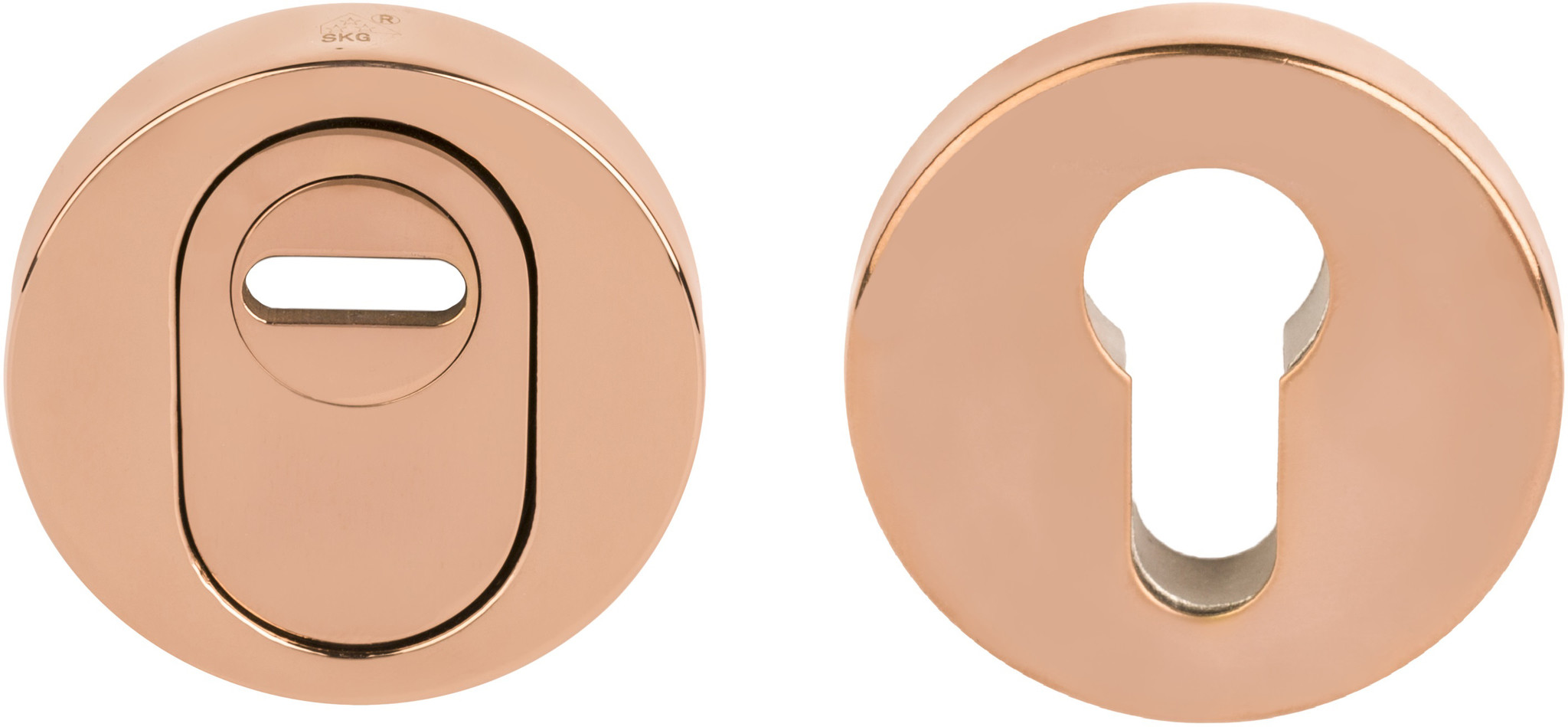 Copper Safety cylinder rosette Basics BVEIL-KT solid SKG***PVD ...