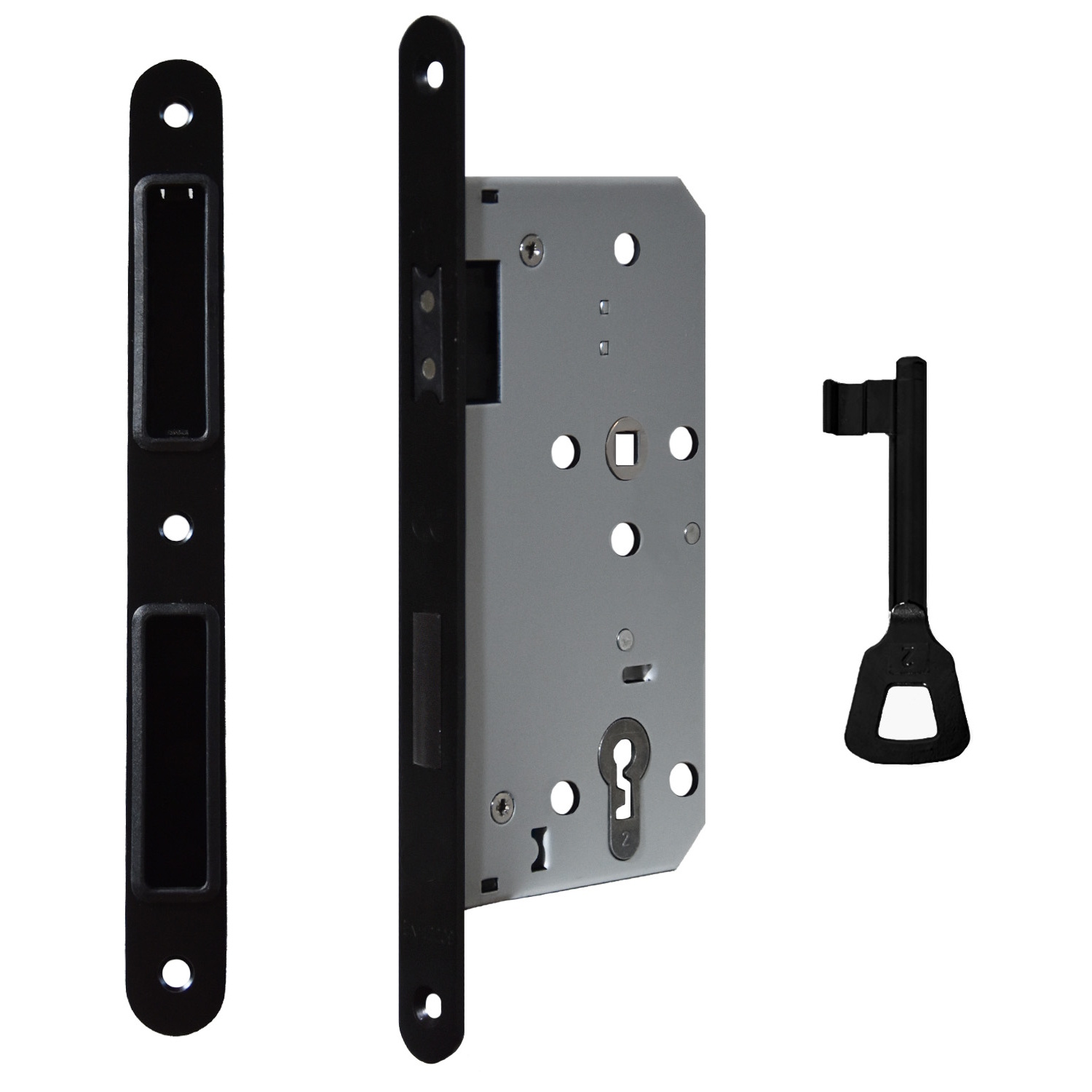 Zwart magneetslot met sleutel - 235x20mm - asmaat 72mm - doorn 55mm ...