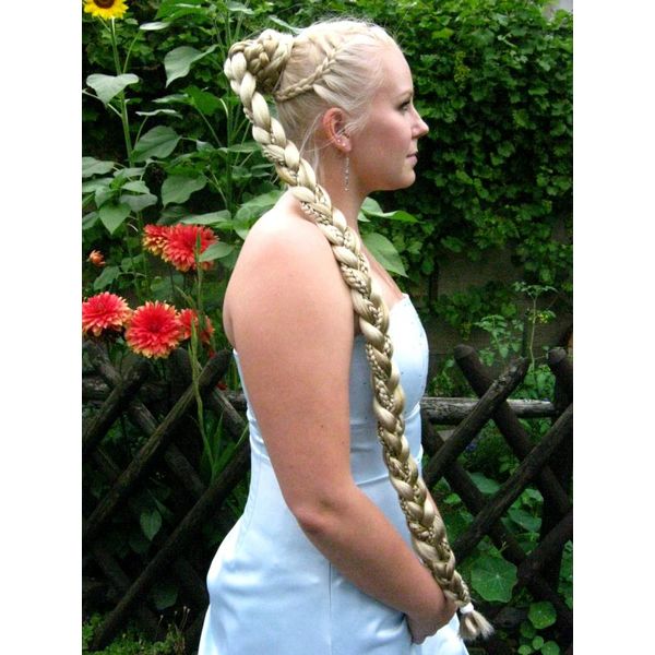 braid braided hair piece natural waves custom color hair extension all ...