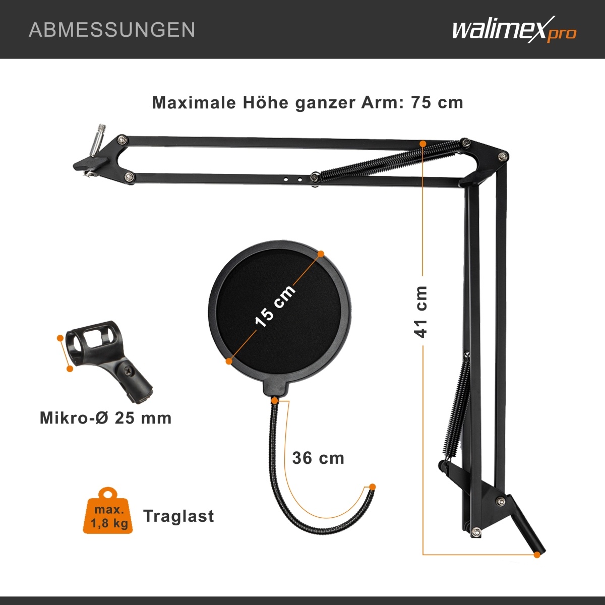Walimex pro Table Top Microphone arm - walimex-webshop.com
