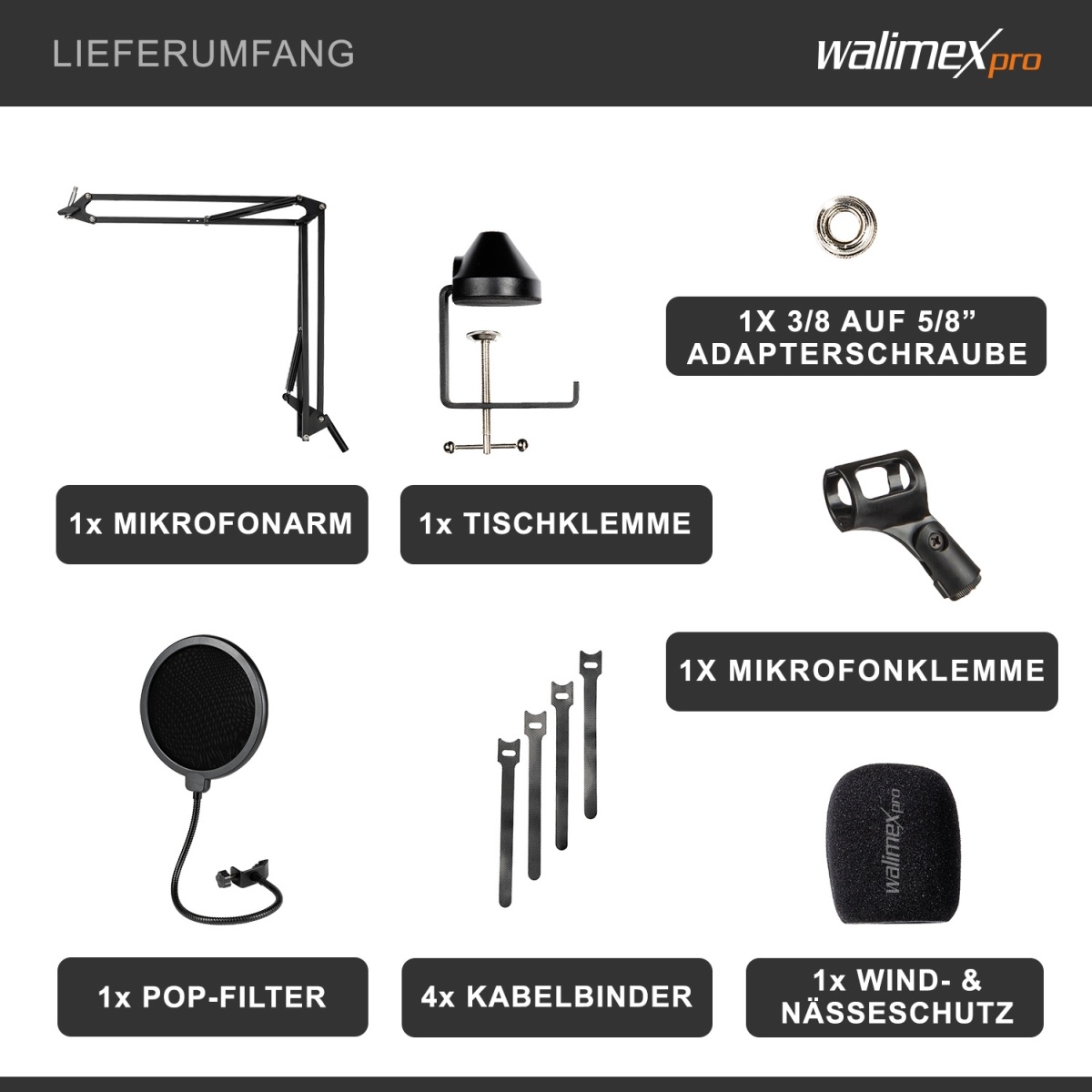 Walimex pro Table Top Microphone arm - walimex-webshop.com