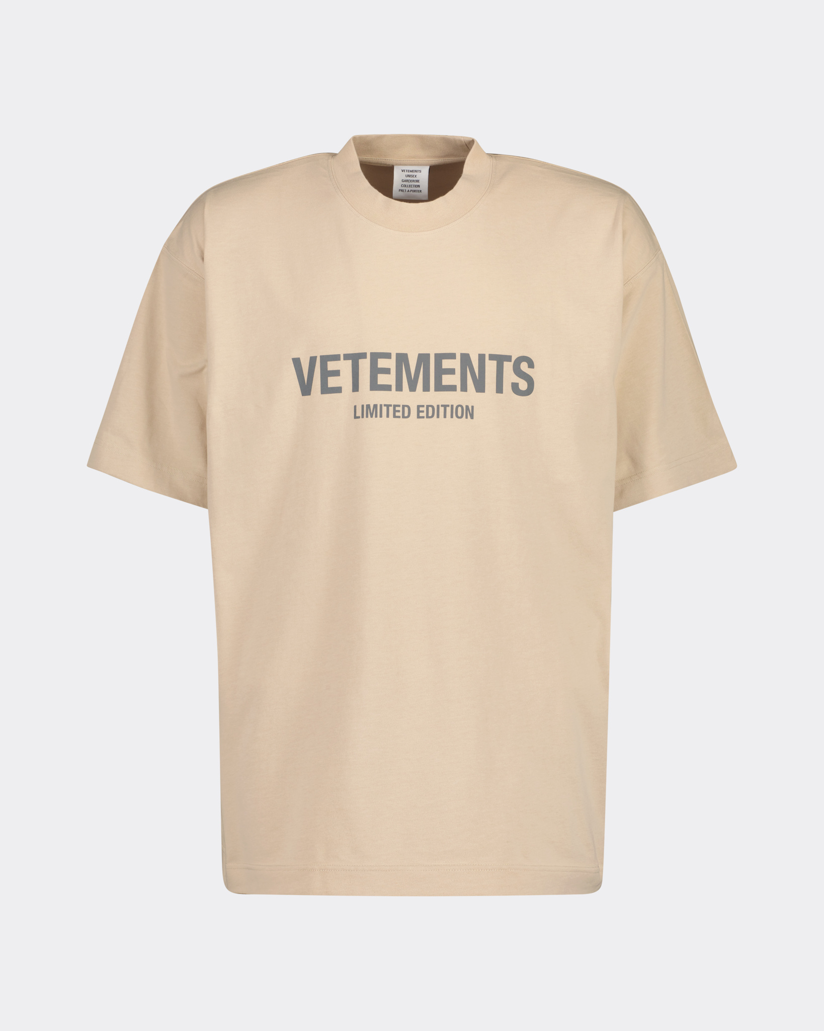 Vetements Logo Limited Edition T-Shirt Beige - Beachim