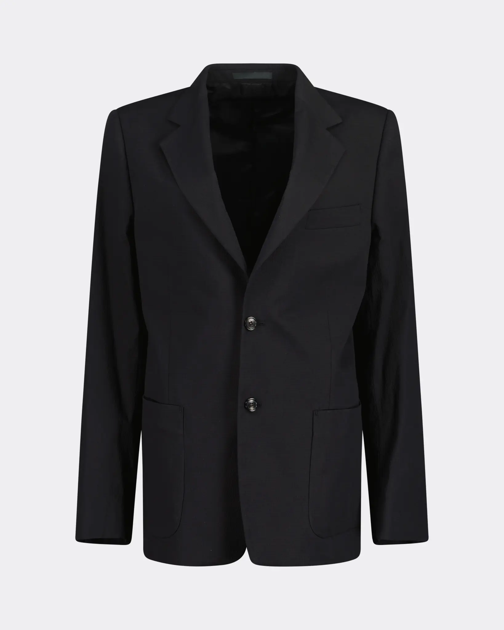 Lanvin Paris 2 Buttons Patch Pockets Jackets Zwart - Beachim