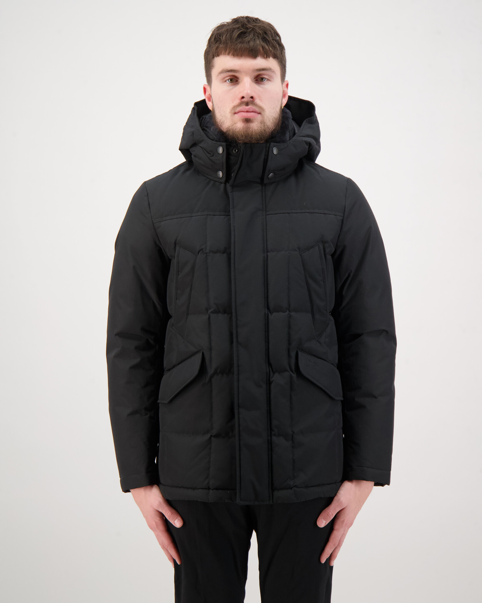 Woolrich Blizzard Field Jacket Black - Beachim