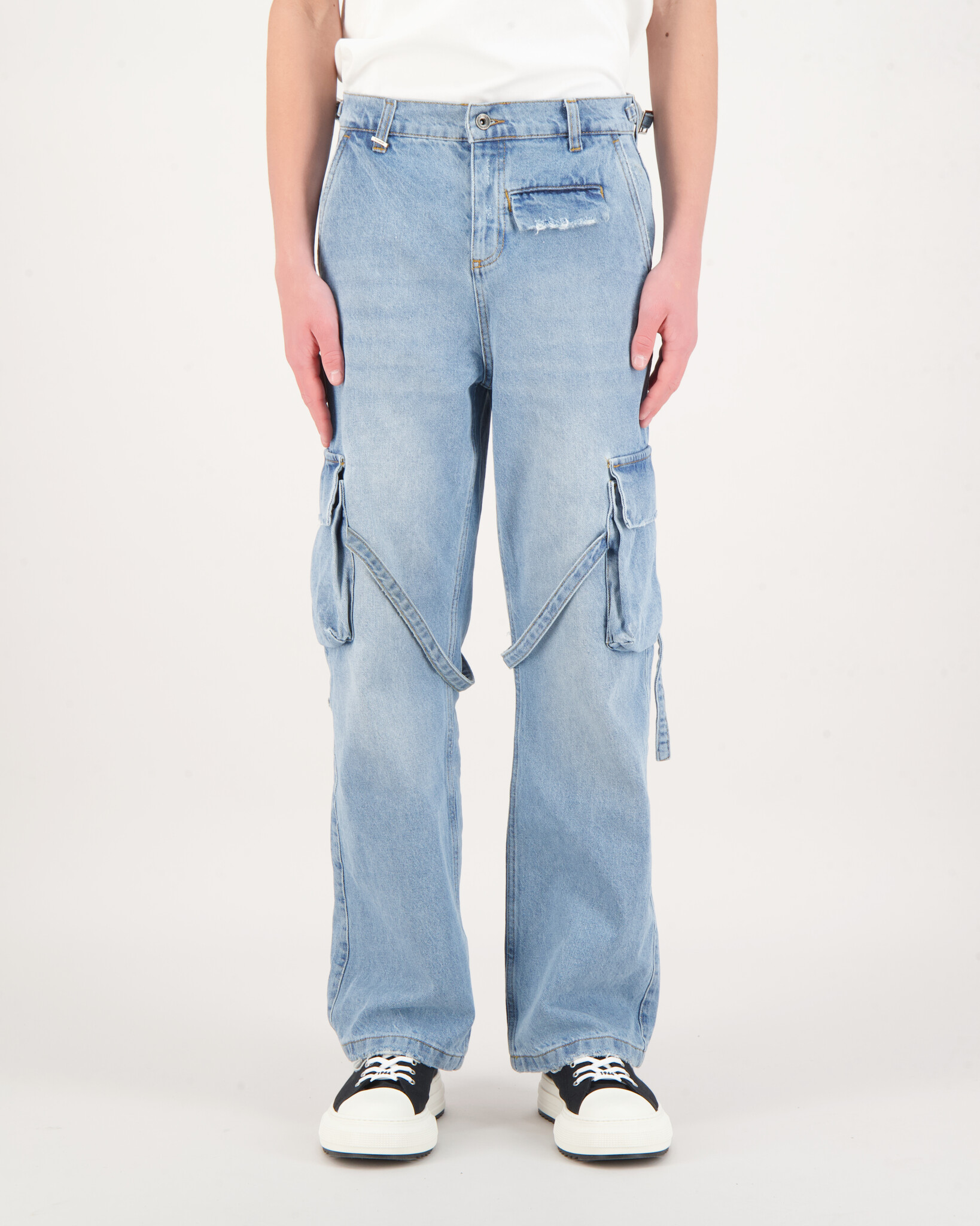 Flaneur Homme Phone Pocket Cargo Pants Blauw - Beachim