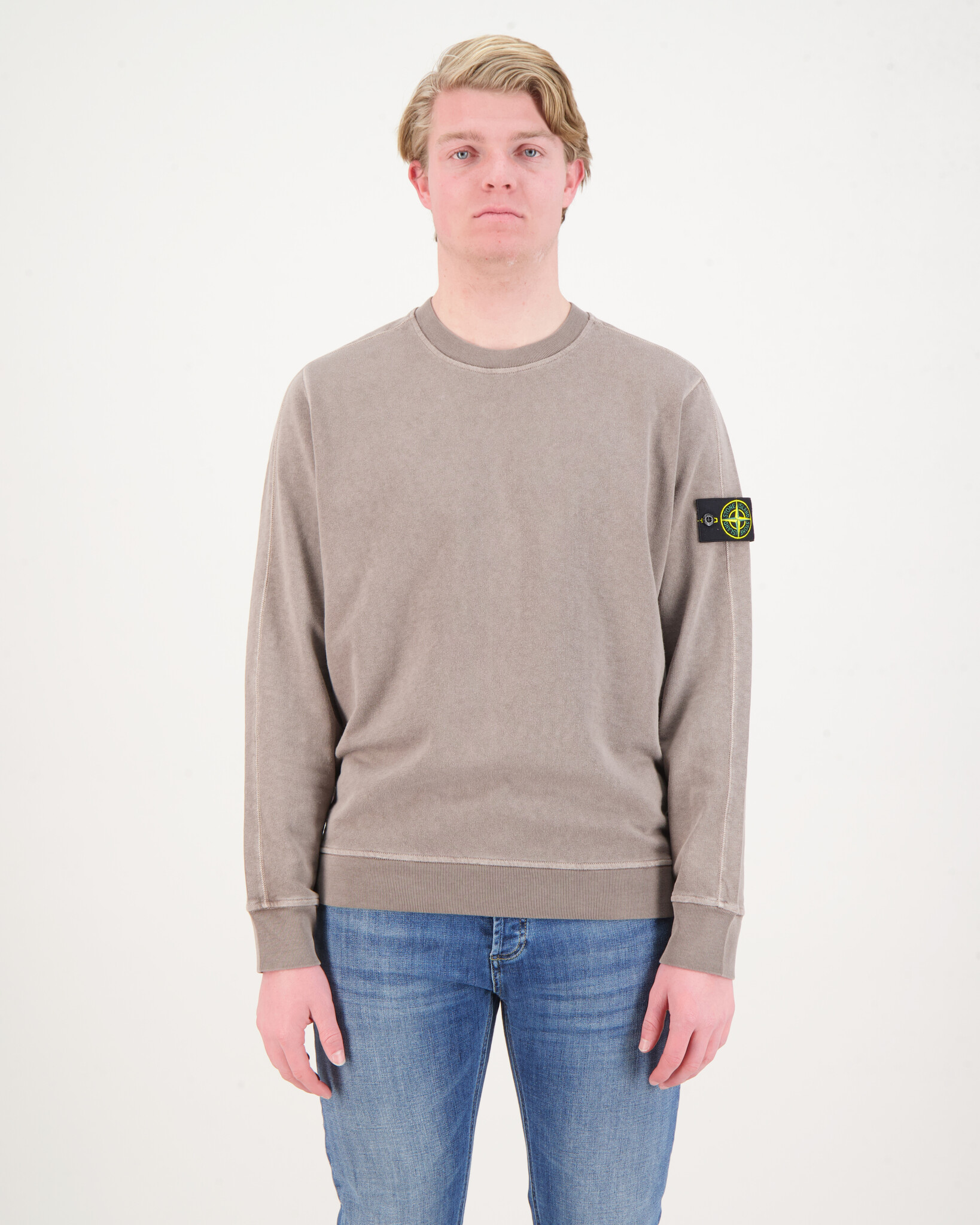 Stone Island 66060 Washed Sweater Grijs - Beachim