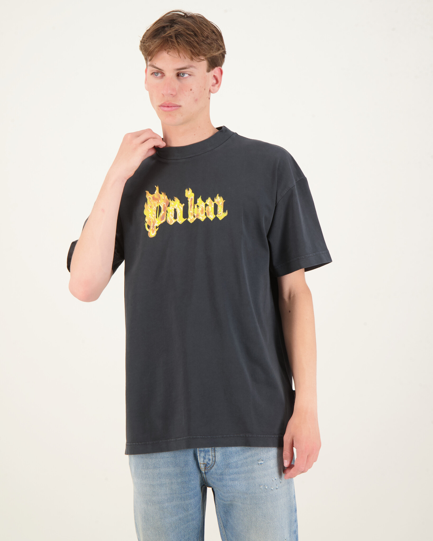 Palm Angels Burning Logo t-Shirt Black - Beachim