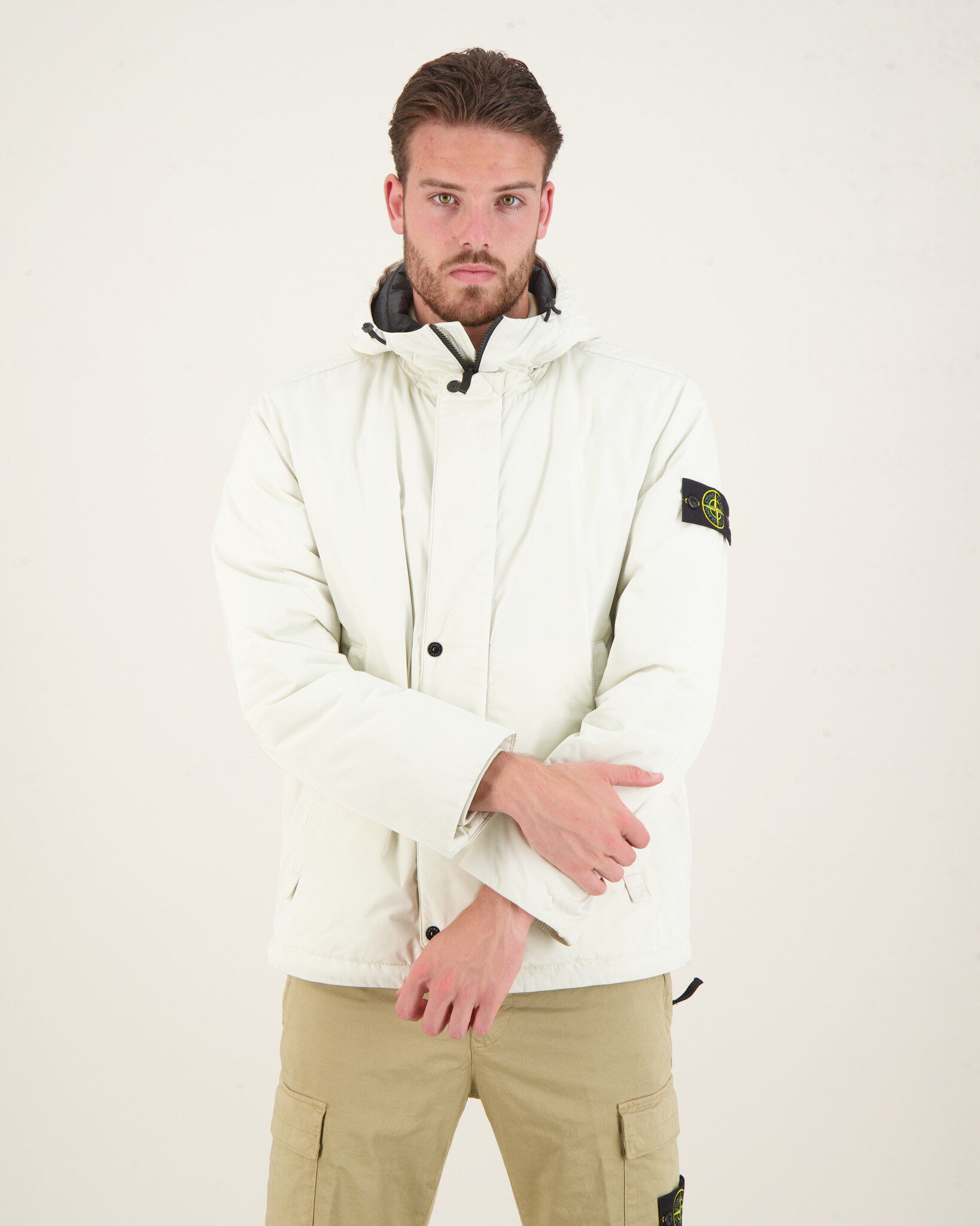 Stone Island Micro Twill Down Jacket Plaster - Beachim