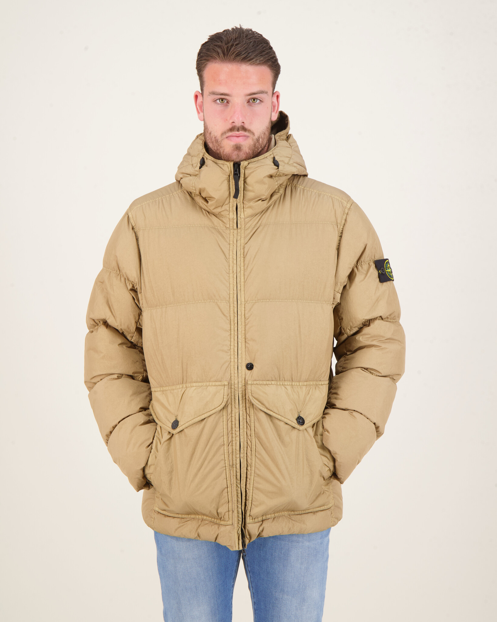 40723 Garment Dyed Crinkle Reps R-NY Down Biscuit - Beachim