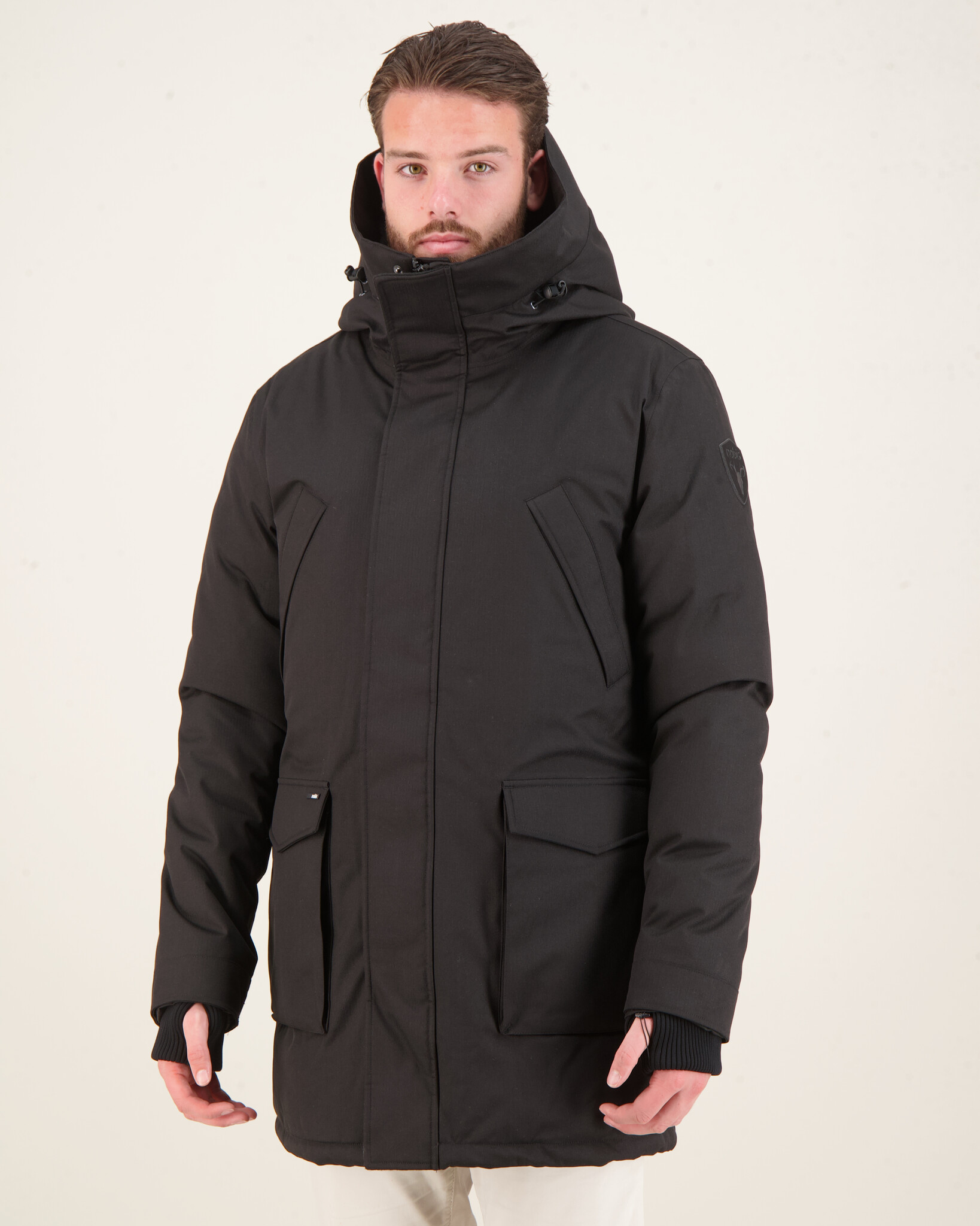 Nobis Travis Mid Parka Black - Beachim