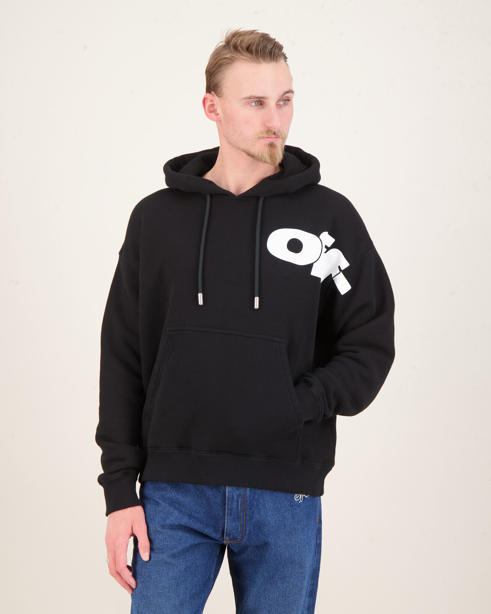 Off-White Shared Logo Skate Hoodie Zwart - Beachim