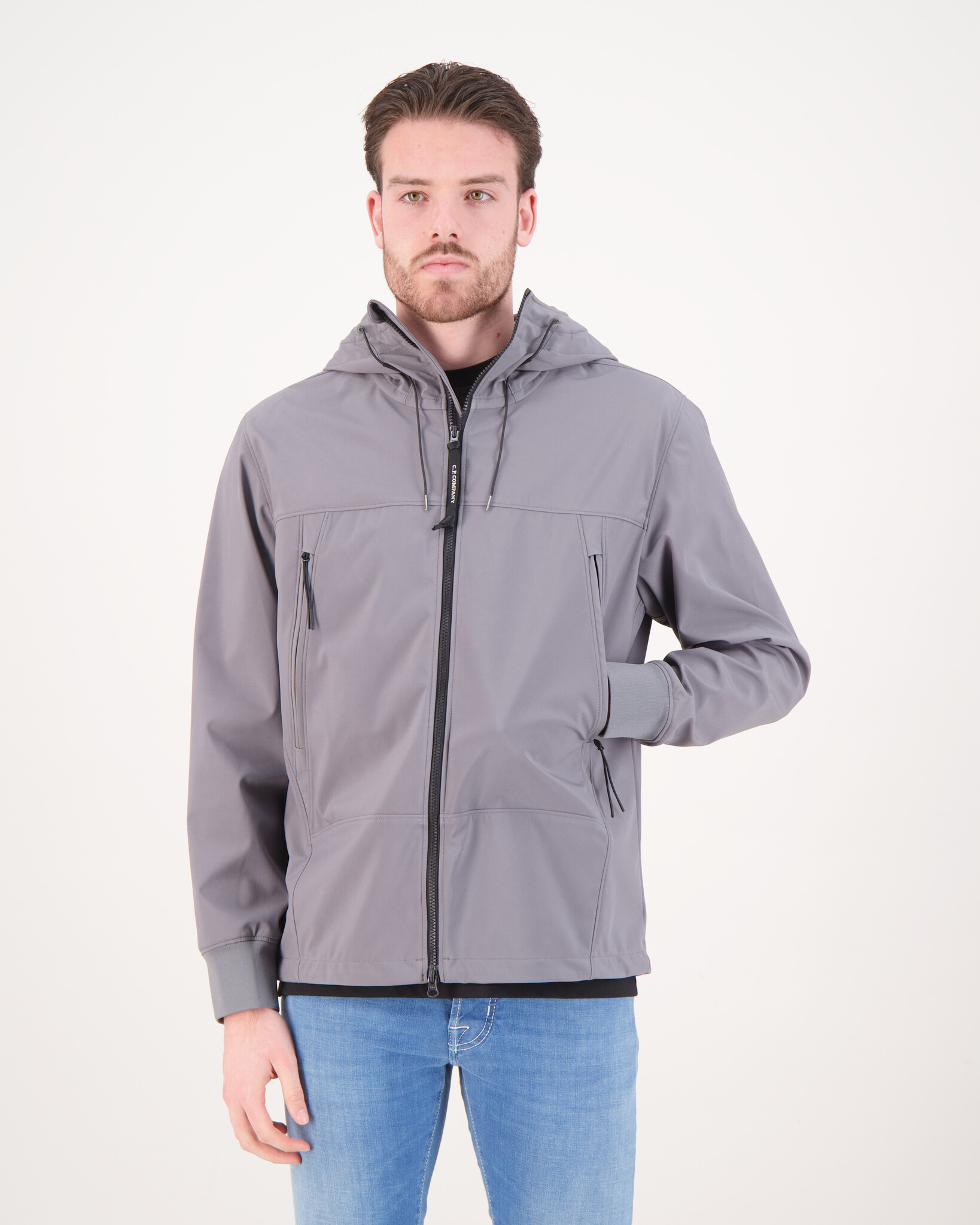 C.P. Company Soft Shell-R Goggle Jacket Grijs - Beachim