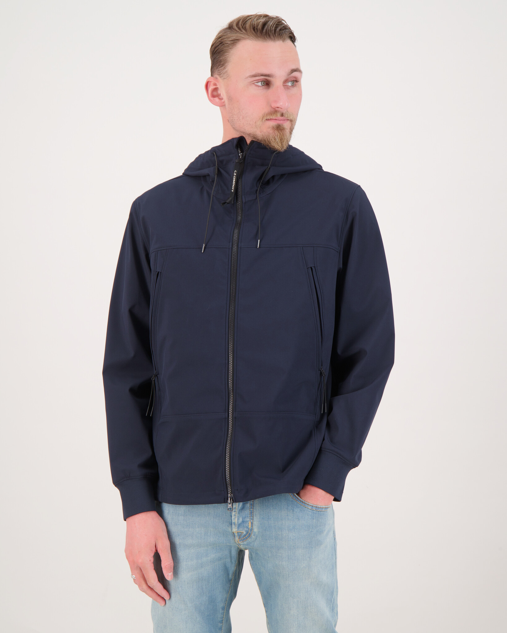 C.P. Company Soft Shell-R Goggle Jacket Blauw - Beachim