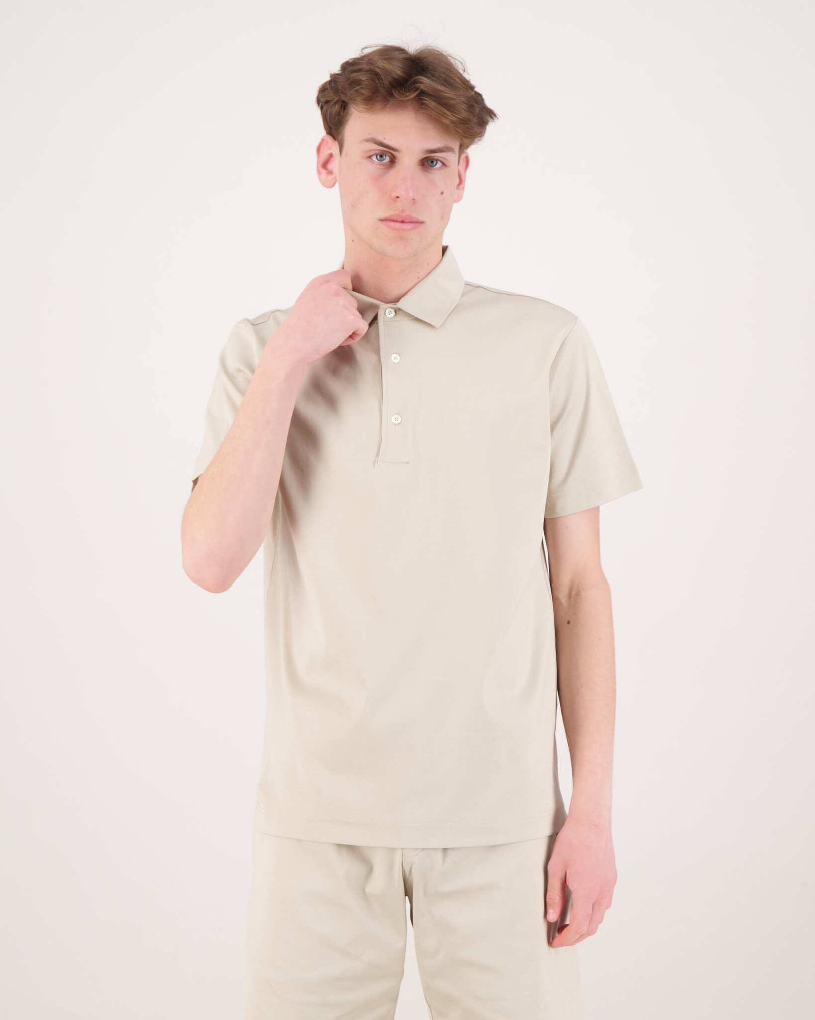 Valenza Supima Polo Schiller Collar Polo Biscuit - Beachim