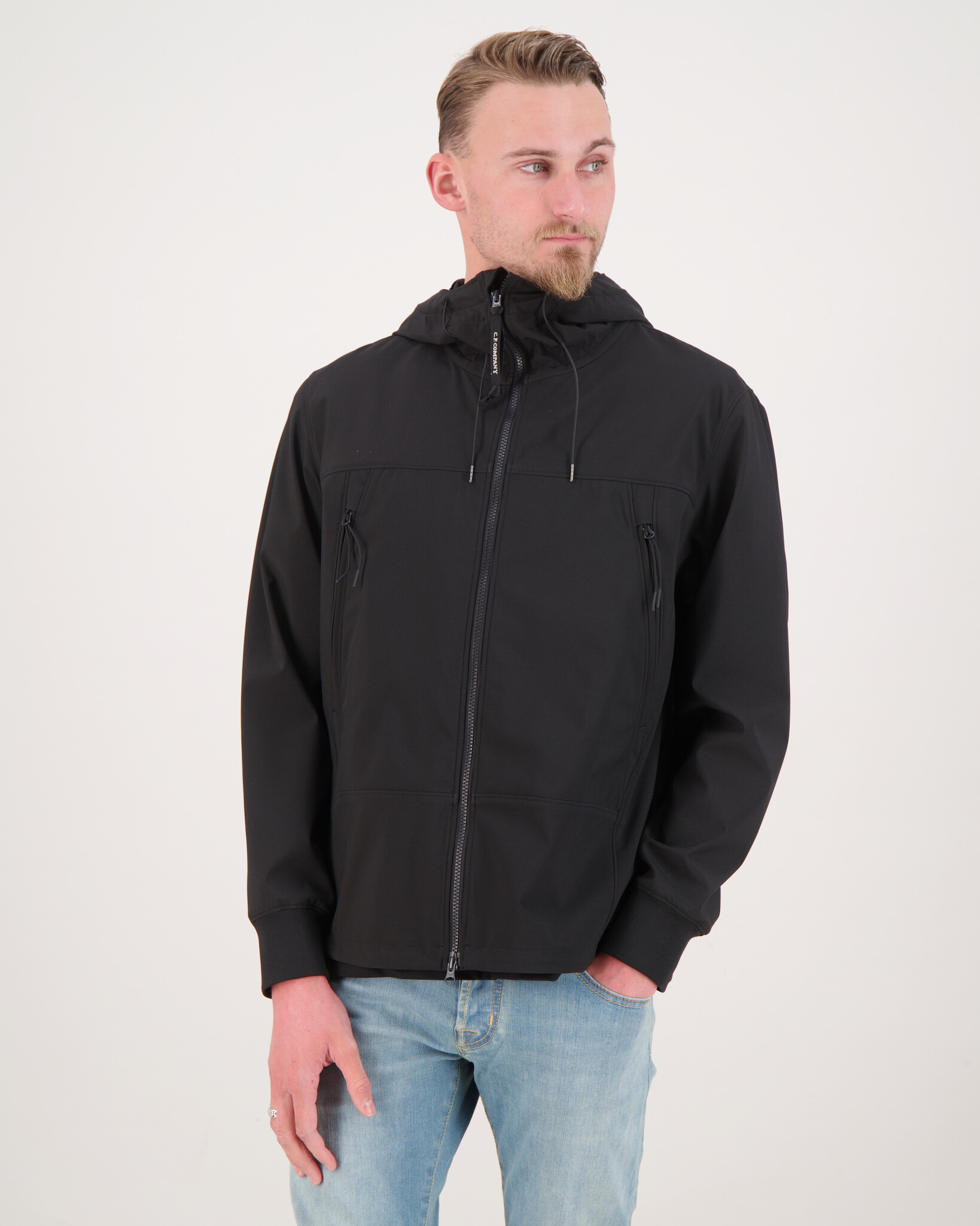 C.P. Company Soft Shell-R Goggle Jacket Black - Beachim