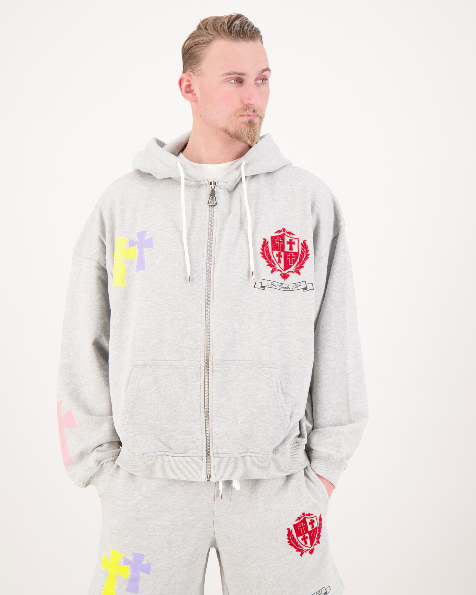 Fearless Blood Cross Vest Grijs - Beachim