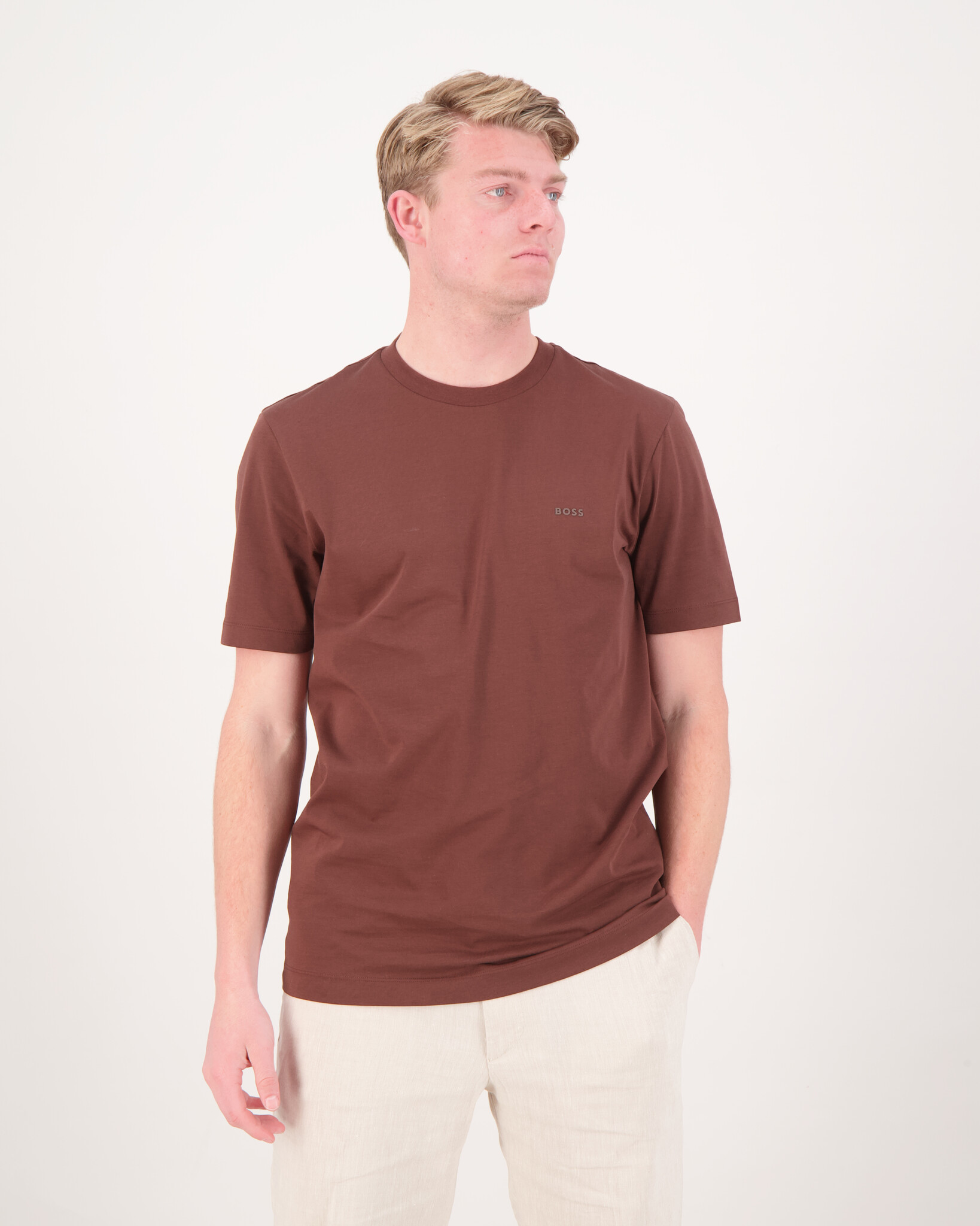 Hugo Boss Thompson 01 T-Shirt Brown - Beachim