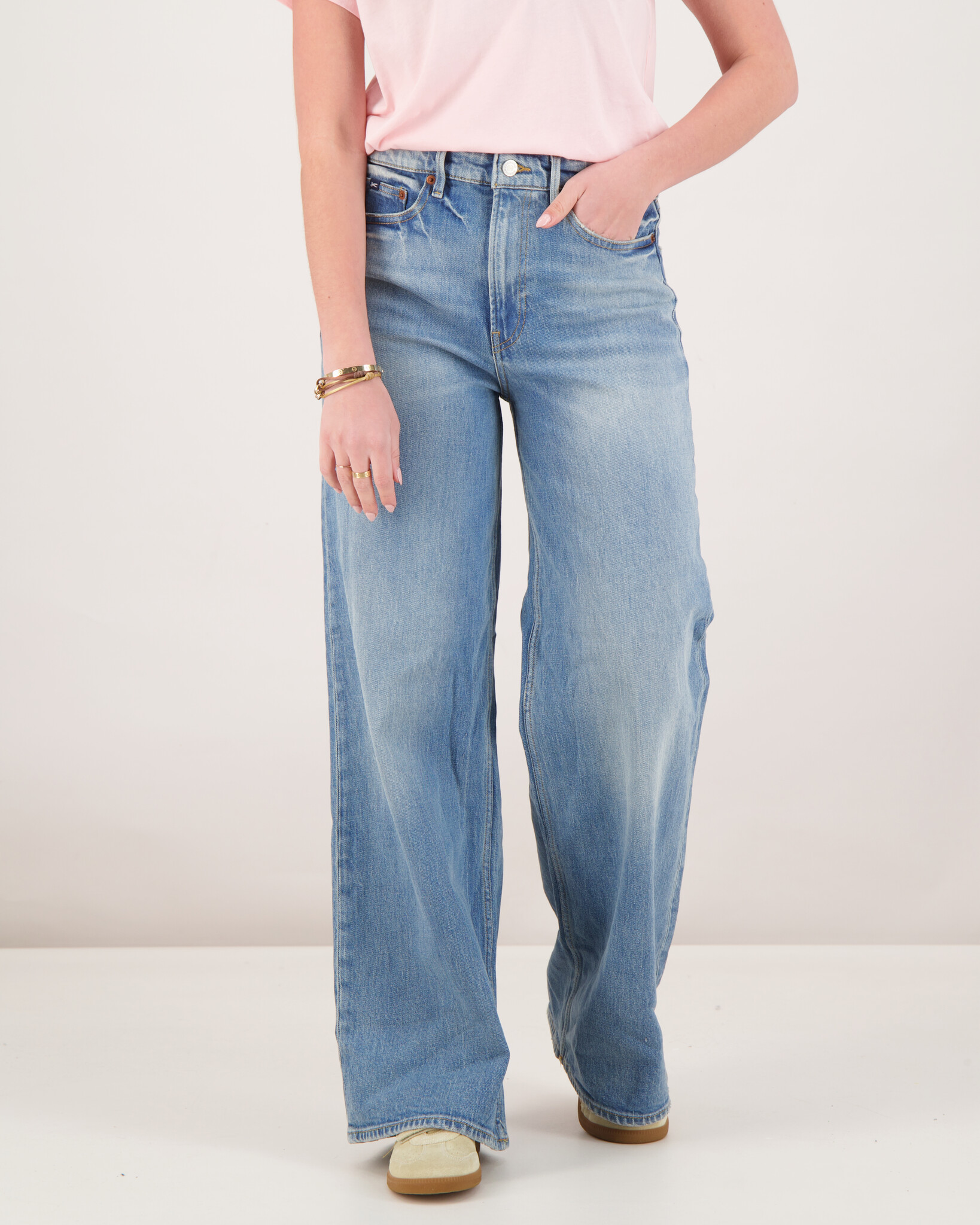 Denham Miku CAWB Wide leg Jeans Blauw - Beachim