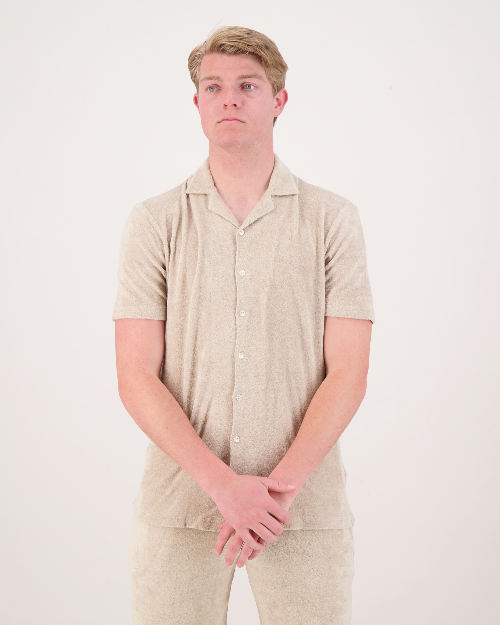 Gran Sasso Terry Short Sleeve Polo Beige - Beachim