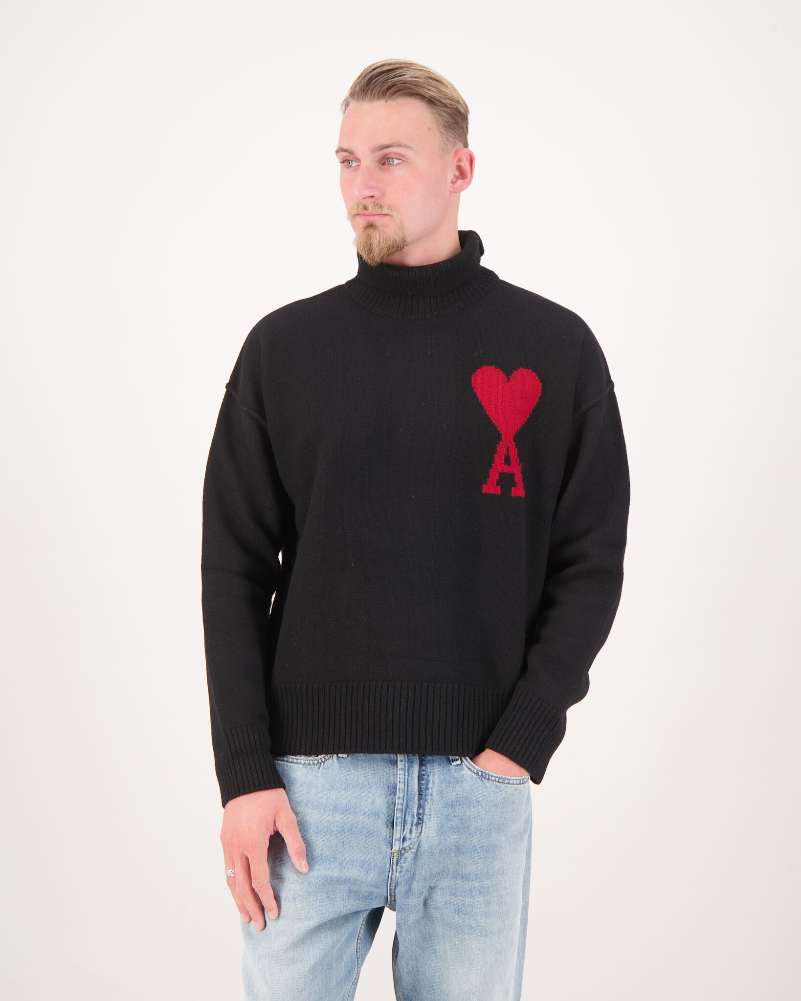 Ami Paris ADC Turtle Sweater Zwart - Beachim