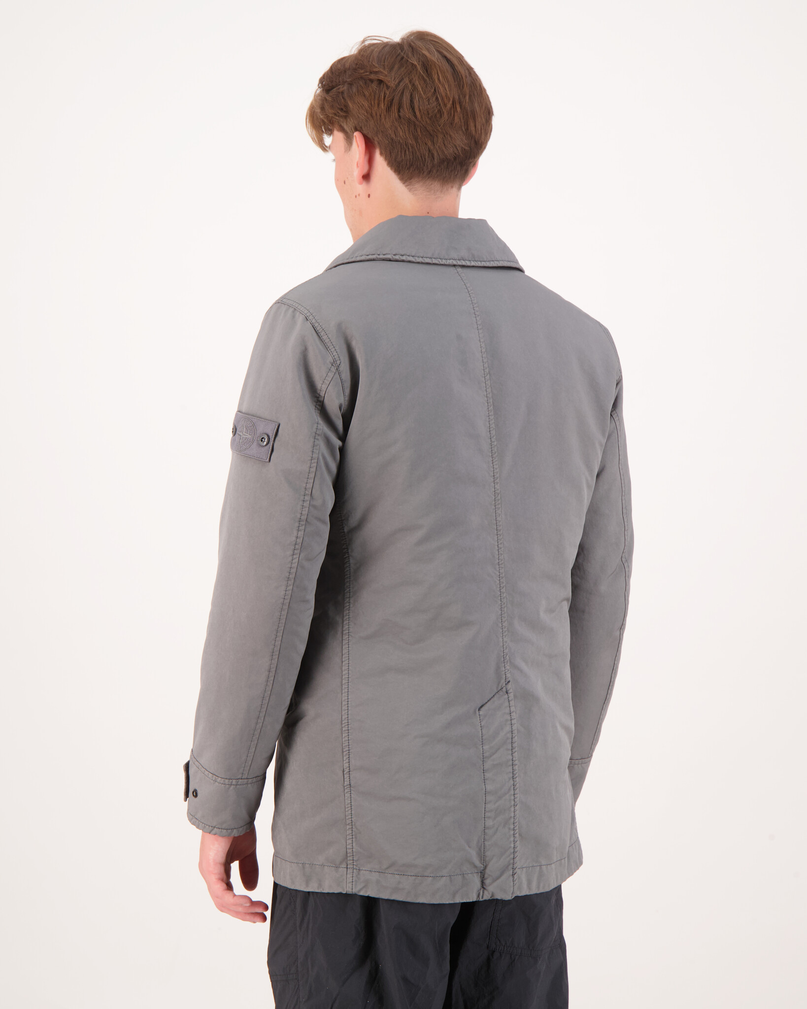 Stone Island 100106 David TC Ghost Jacke Dunkelgrau - Beachim