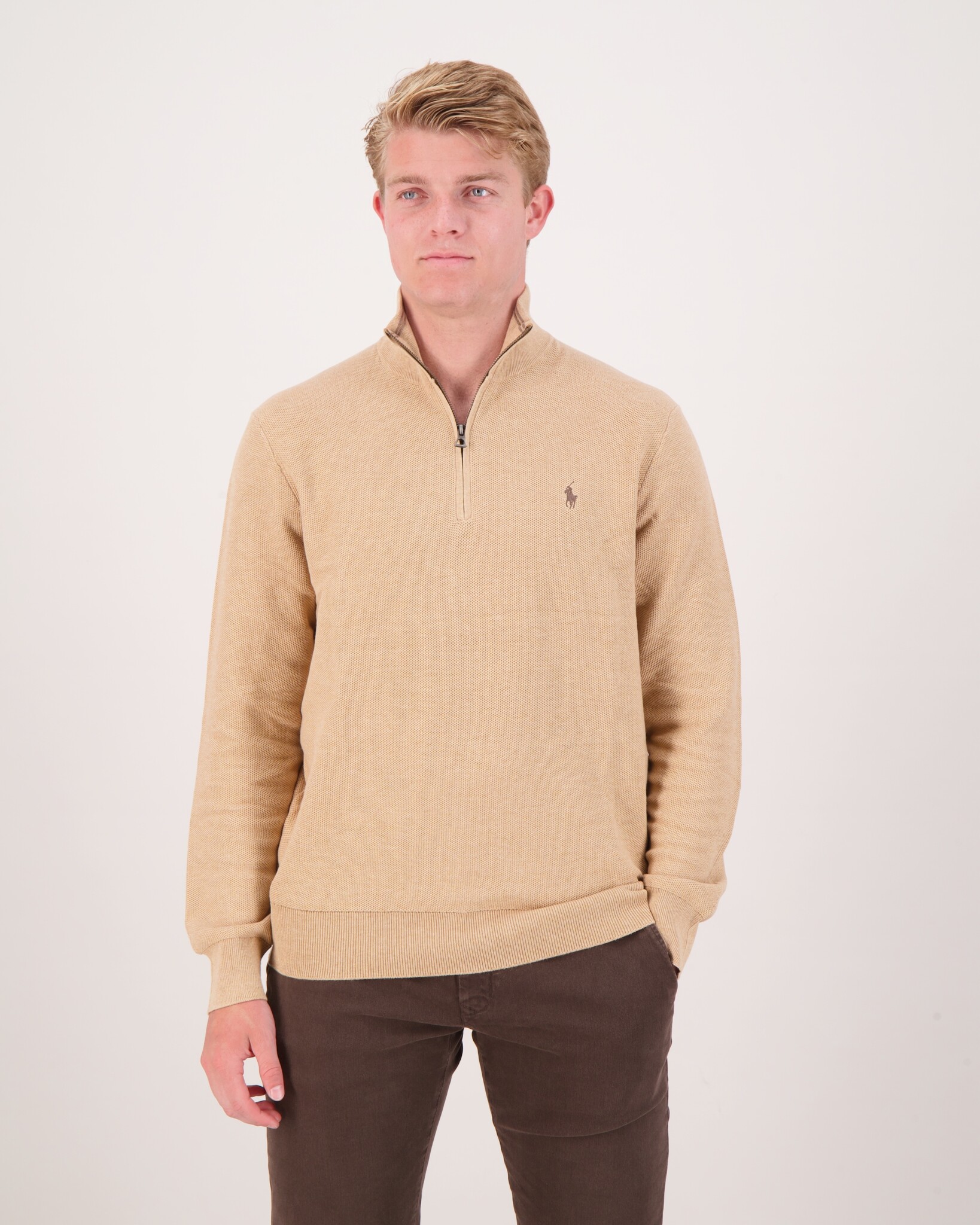 Polo Ralph Lauren HZ-Long Zip-Up Camel - Beachim
