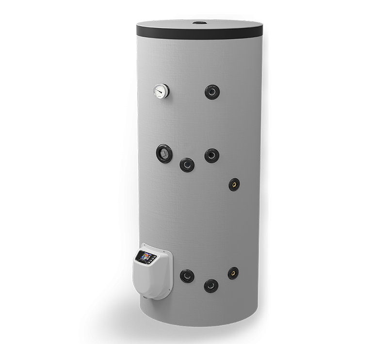 Staande 200 liter boiler met warmtewisselaar en digitale bediening - De ...