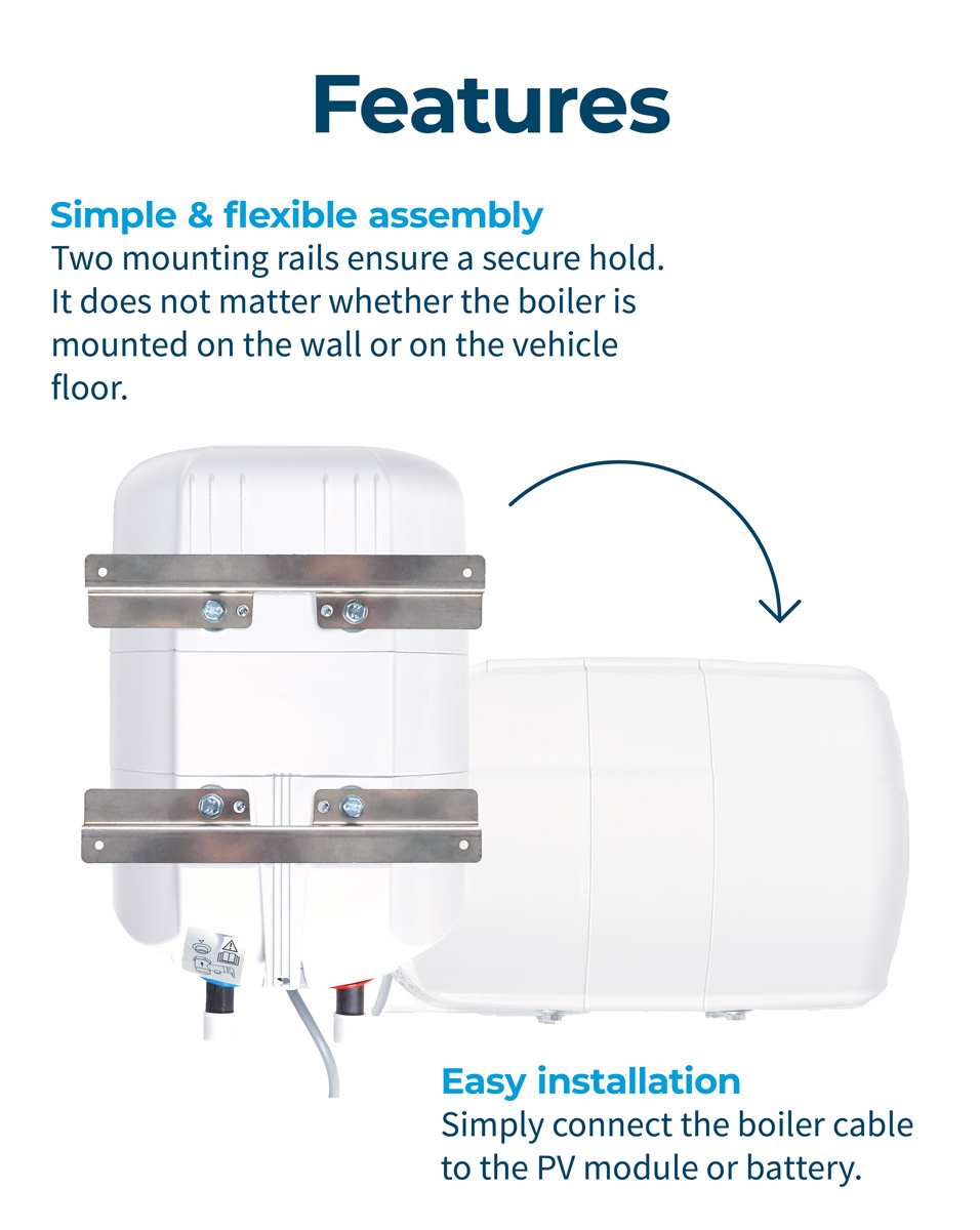 Caravan Zonnepaneel Boiler 10 Liter - Groene Hoed Duurzaam