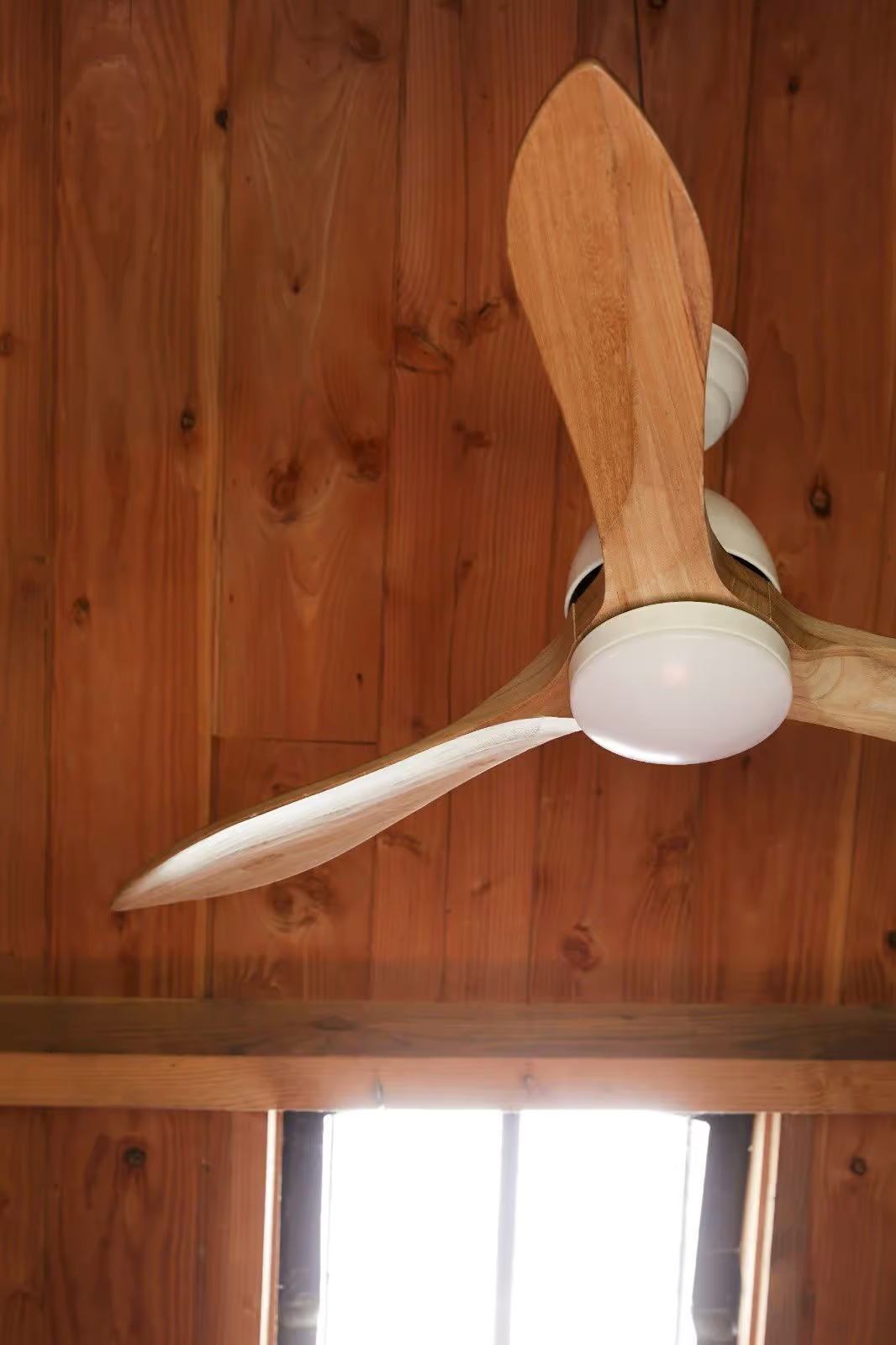 EVO-CF50BW Plafondventilator Hout/Wit - Groene Hoed Duurzaam