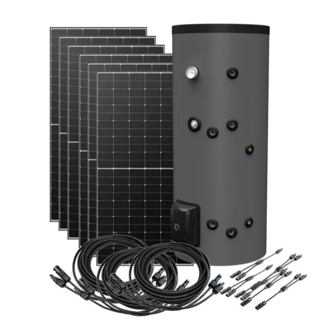 SET Photovoltaische boiler 300 Liter met 6 panelen - De Groene Hoed ...