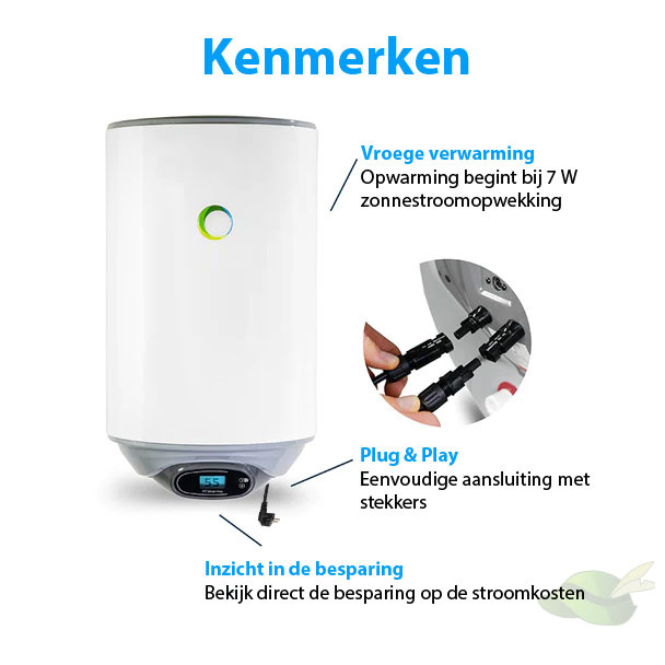 Hybride Solar Photovoltaic Boiler 30L - Groene Hoed Duurzaam