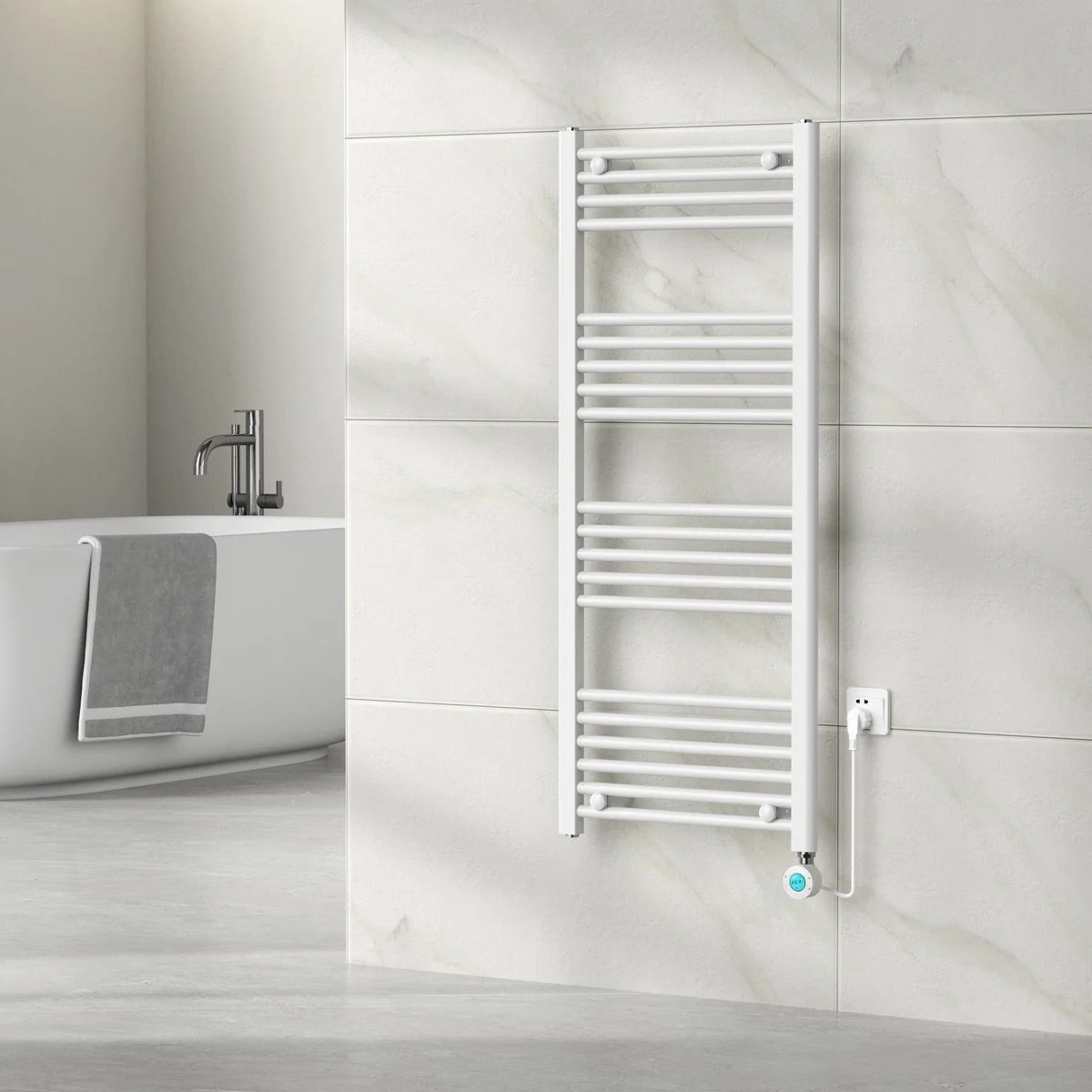 Handdoekradiator met thermostaat 500 watt - Groene Hoed Duurzaam