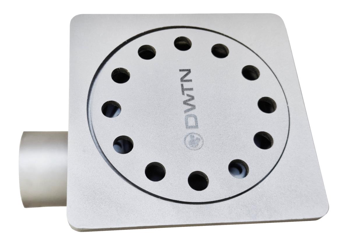 RVS vloerput WD250. Domestic. B/125KN. Zijafvoer 110mm