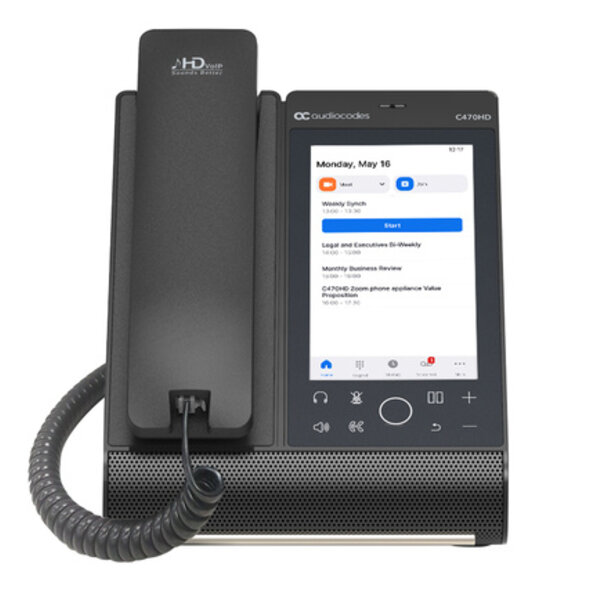 AudioCodes Teams C470HD Total Touch IP-Phone PoE native Microsoft Team ...