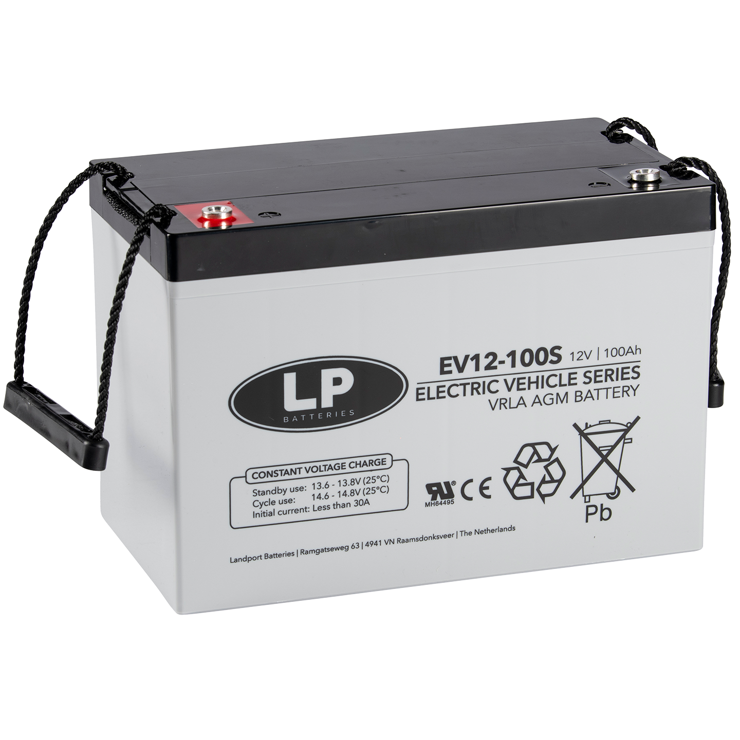 AGM EV12-100S deep cycle accu 12 v 100 Ah VRLA - Accu Service Holland