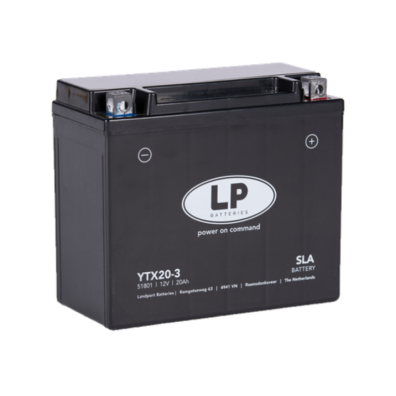 SLA YTX20-3 motor accu 12 volt 18 ah (51801 - MS LTX20-3) - Accu ...