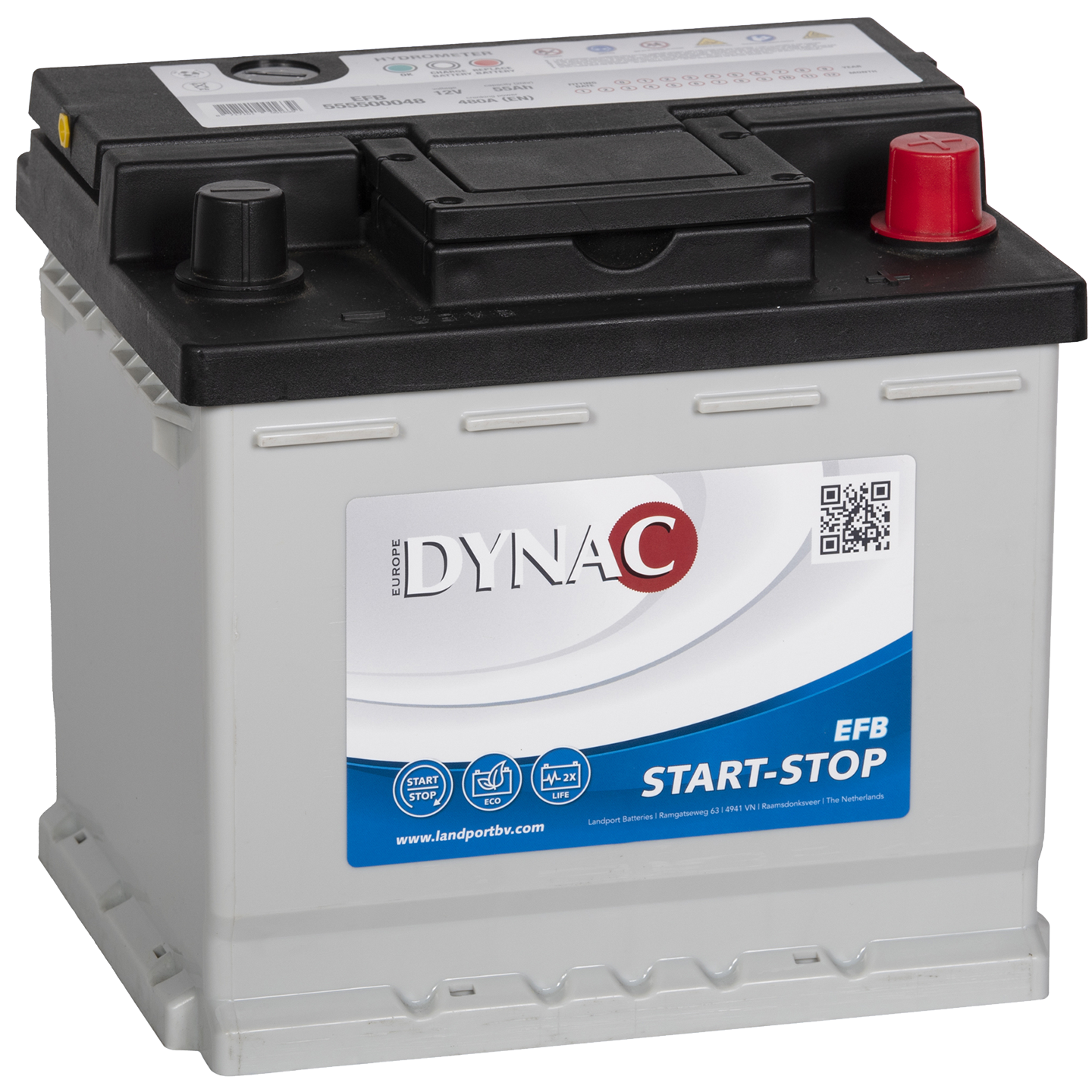 Dynac Auto accu EFB start-stop 12 volt 55 ah - Accu Service Holland
