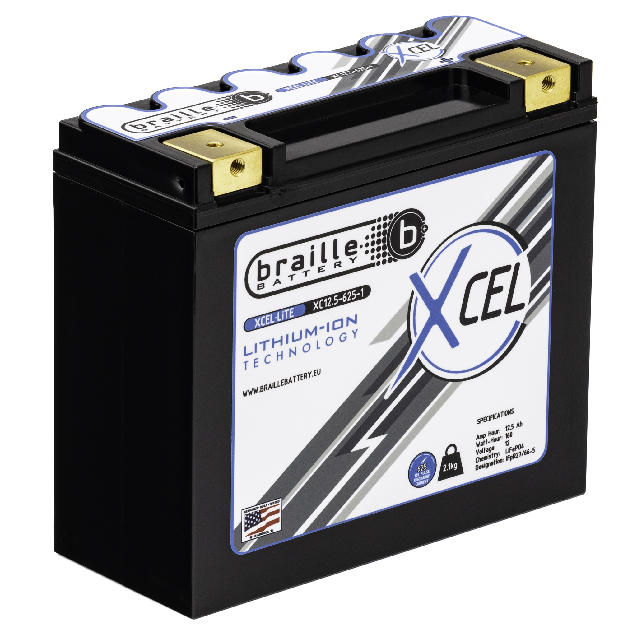XC12.5-625-1 12 Volt 160 Wh Lithium startaccu - Accu Service Holland