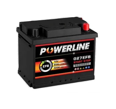Powerline Batteries 027EFB EFB start-stop accu 12 volt 60 ah ...