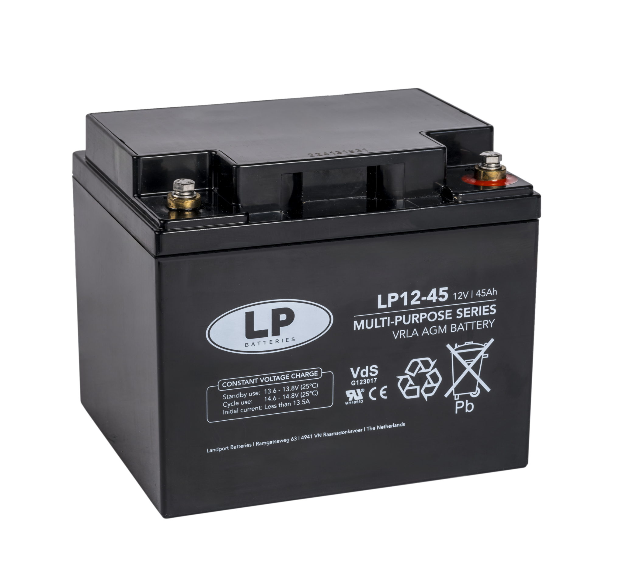 VRLA-LP accu 12 volt 45 ah LP12-45 VDS - Accu Service Holland