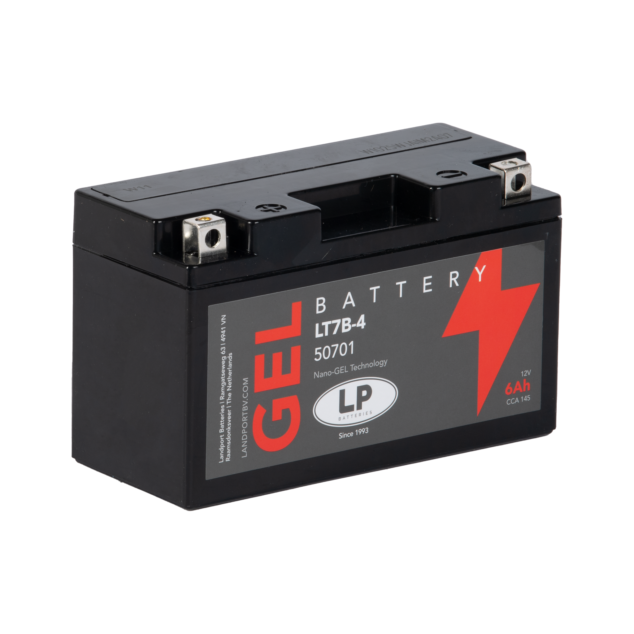 LT7B-4 motor GEL accu 12 volt 6 ah (50701 - GT7B-4) - Accu Service Holland