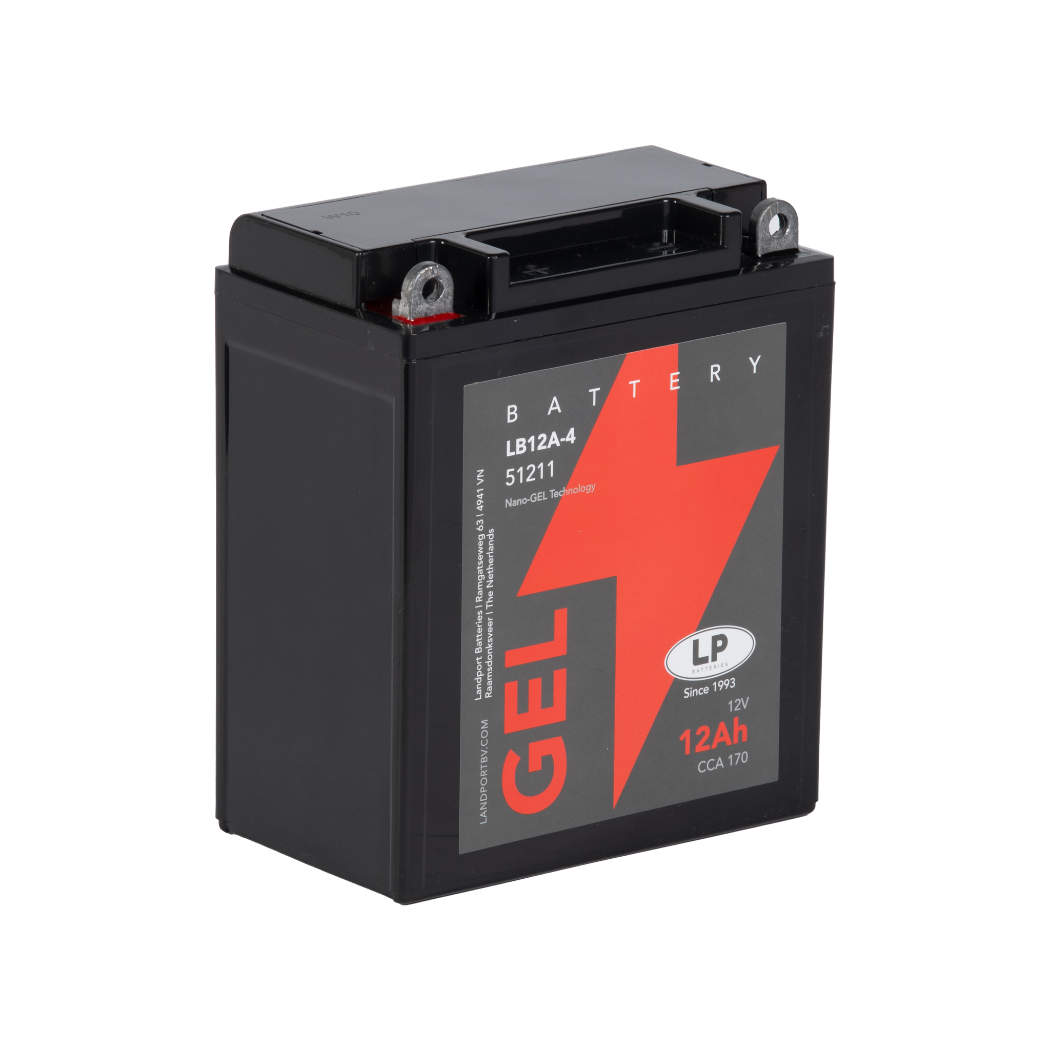 LB12A-4 motor GEL accu 12 volt 12 ah (51211 - GB12A-A) - Accu Service ...